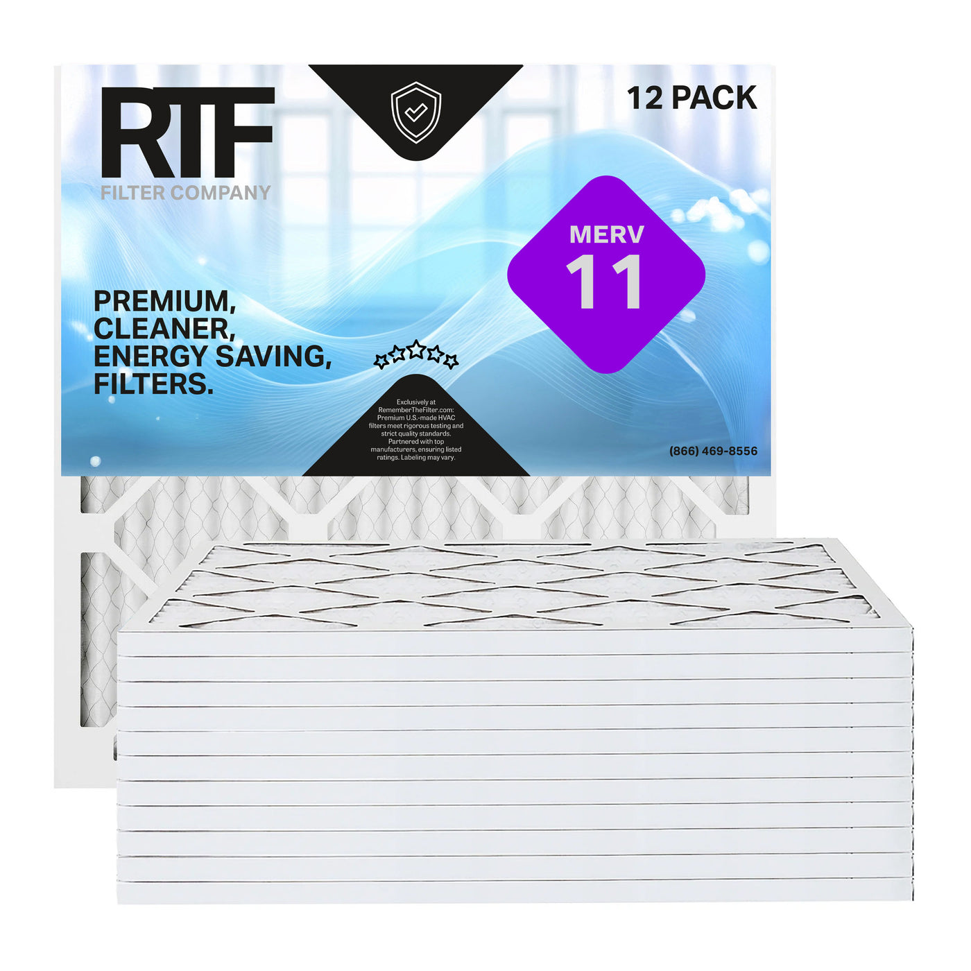 MERV 11 Pleated Air Filters (12 Pack) — RememberTheFilter.com